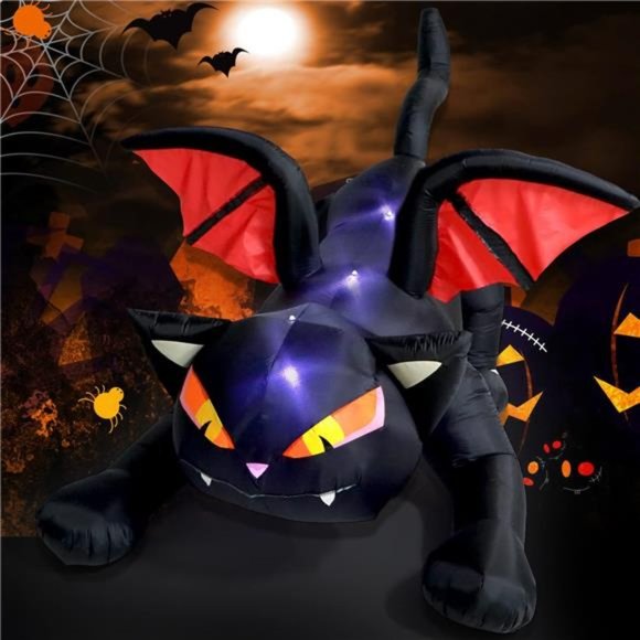 Holiday | 75ft Halloween Decorations Inflatable Outdoor Lighted Black ...